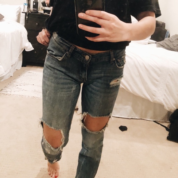 Zara | Jeans | Zara Denim Ripped Jeans | Poshmark